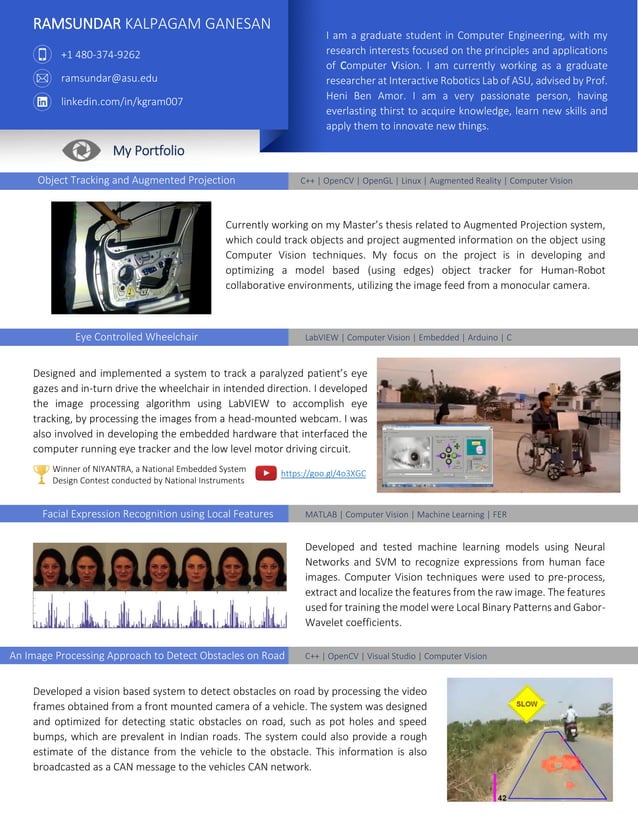 Portfolio - Ramsundar K G | PDF
