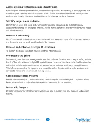 Digitizing Insurance - A Whitepaper by RapidValue Solutions | PDF