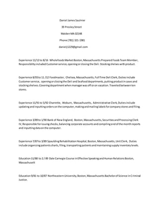 Daniel James Saulnier | DOCX