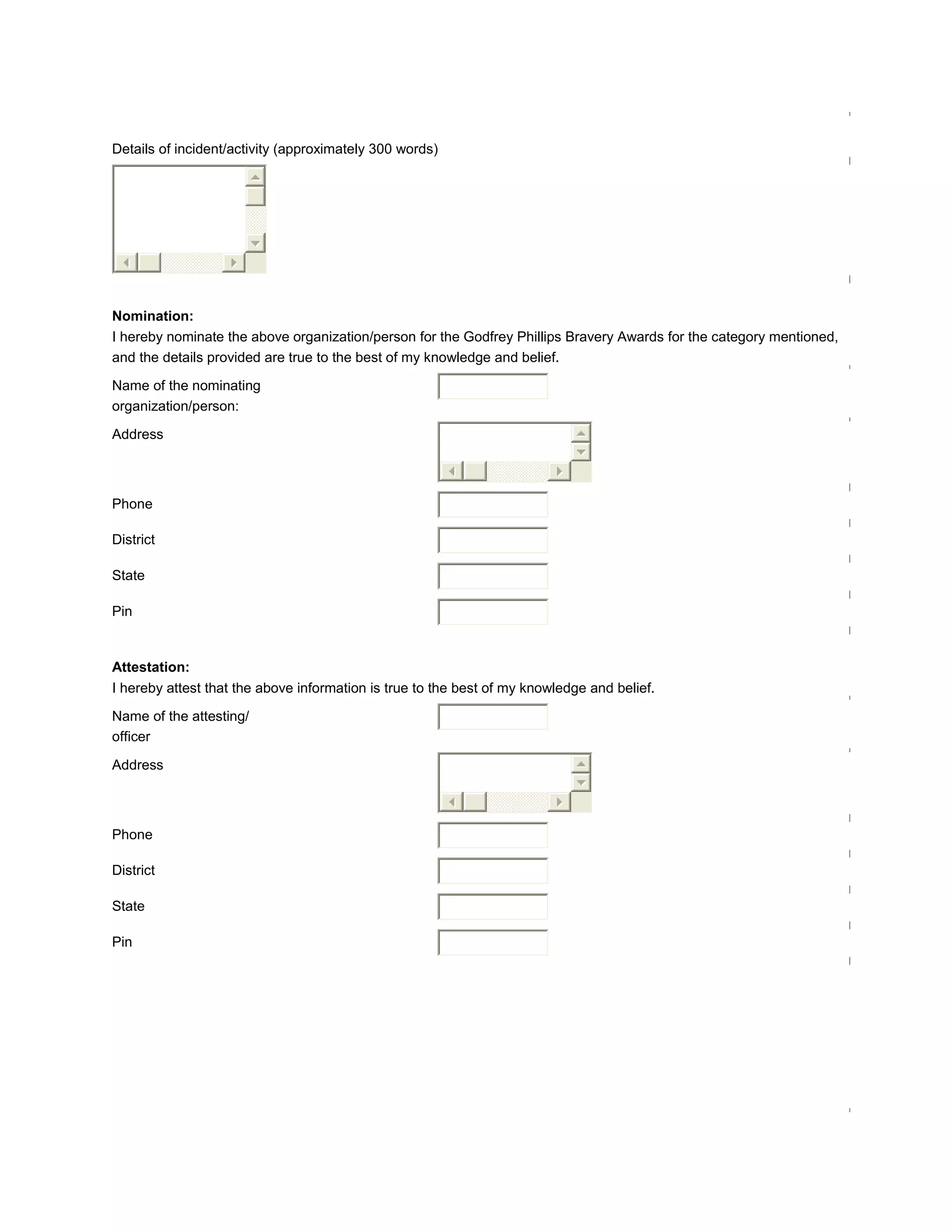 Nomination Form | PDF