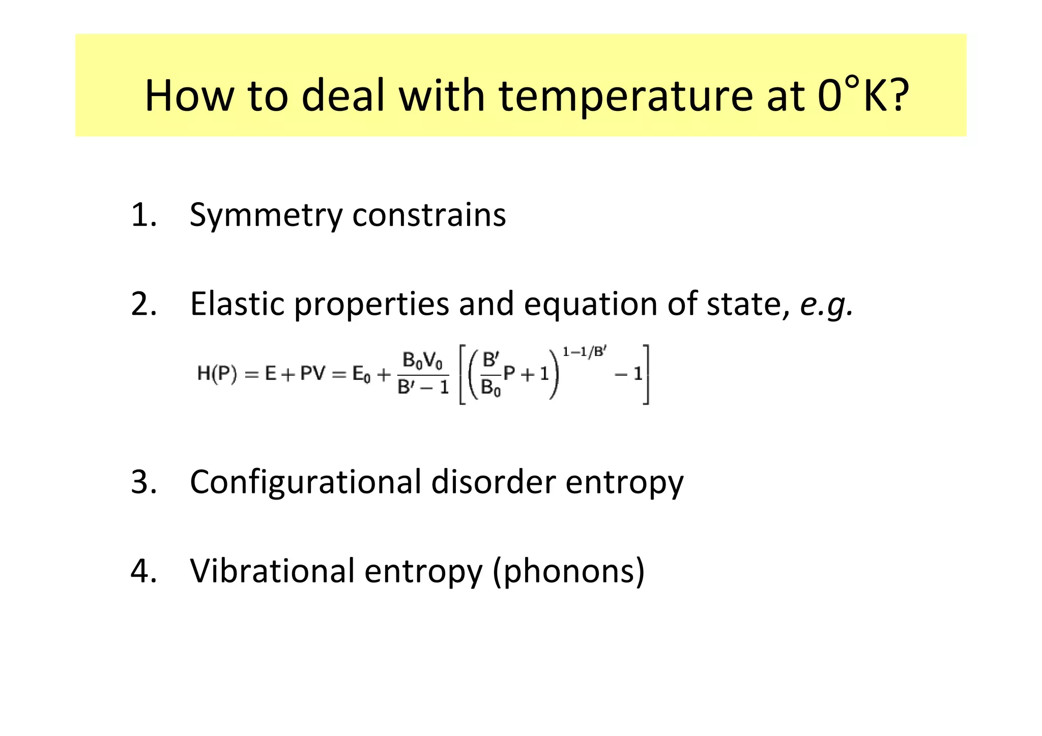 Ab initio temperature phonons group theory | PDF