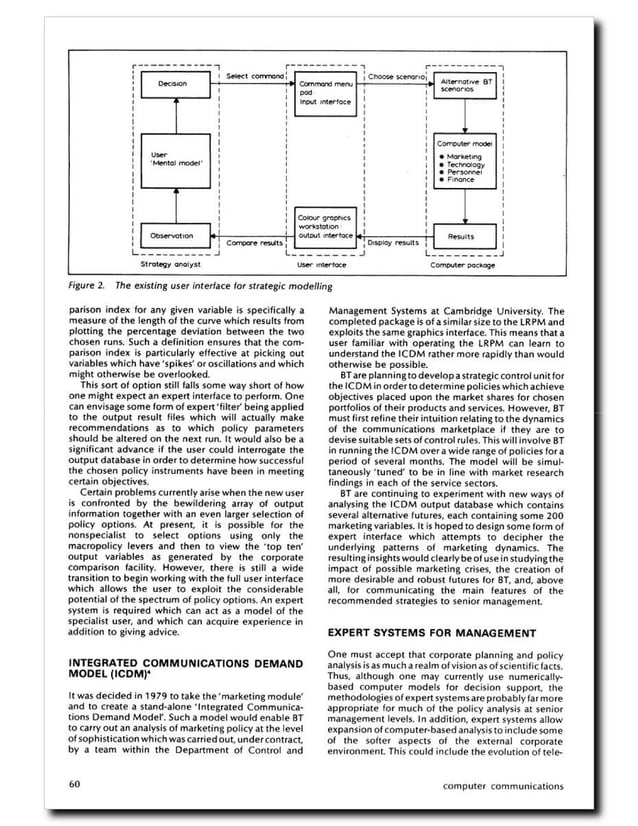 British Telecom: Expert Systems for Telecommunications Policy Analysis ...