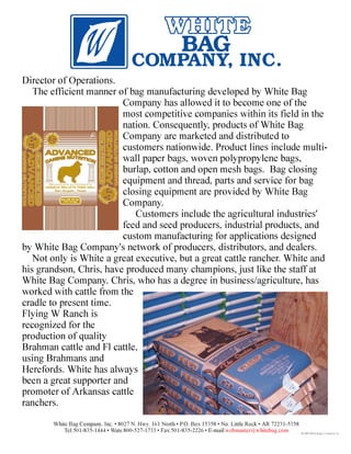 White Bag Brochure | PDF