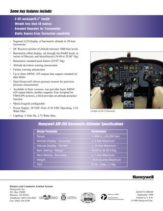 AM250 RVSM Altimeter1 | PDF