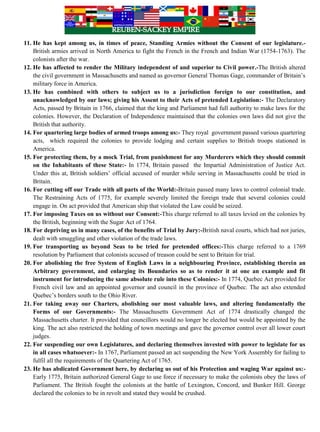 THE SECOND VIEW OF INDEPENDENCE DECLARATION OF UNITED STATES OF AMERICA ...