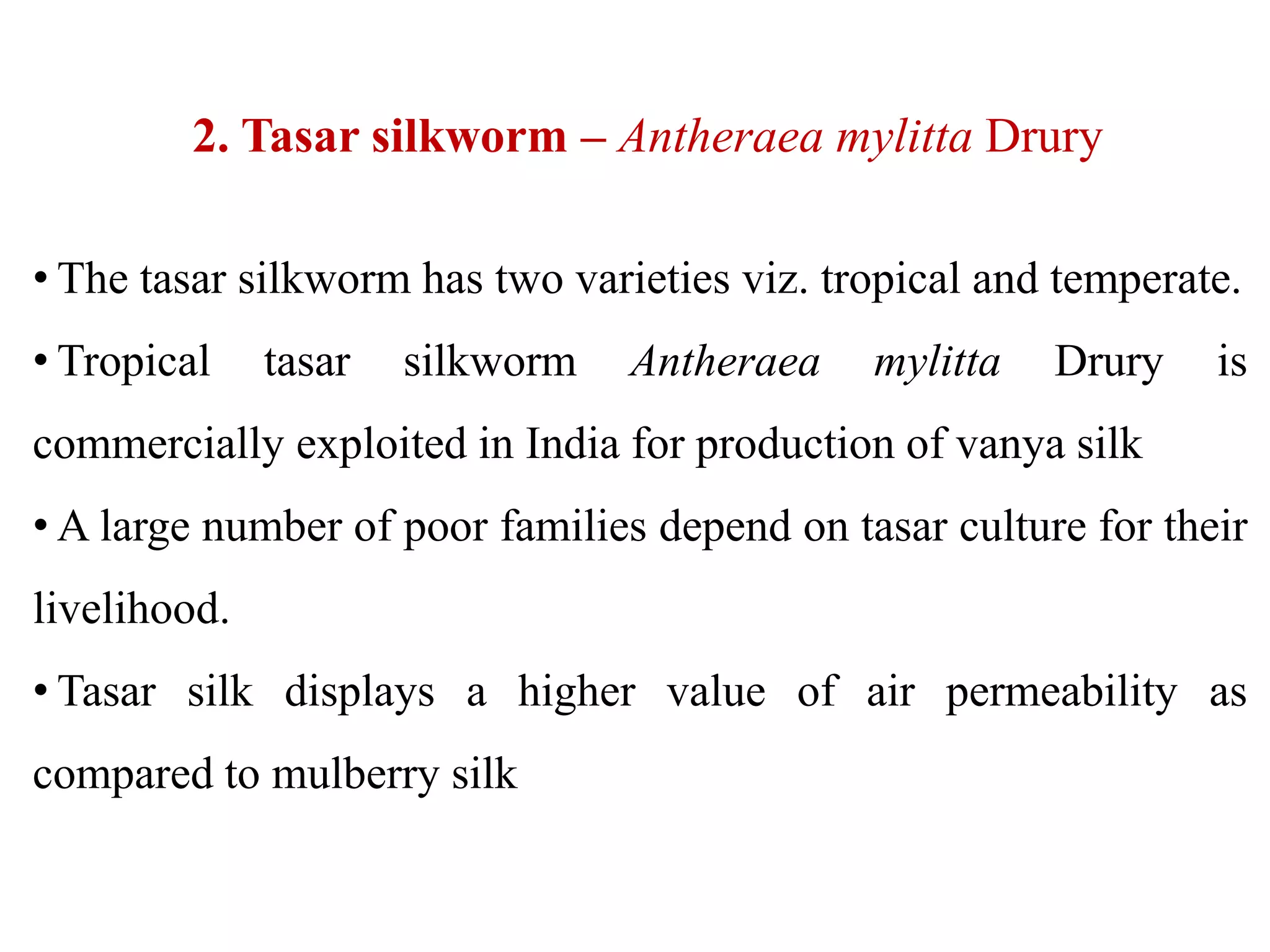 2 (a) chapter morphology and life cycle of silkworms species and their ...