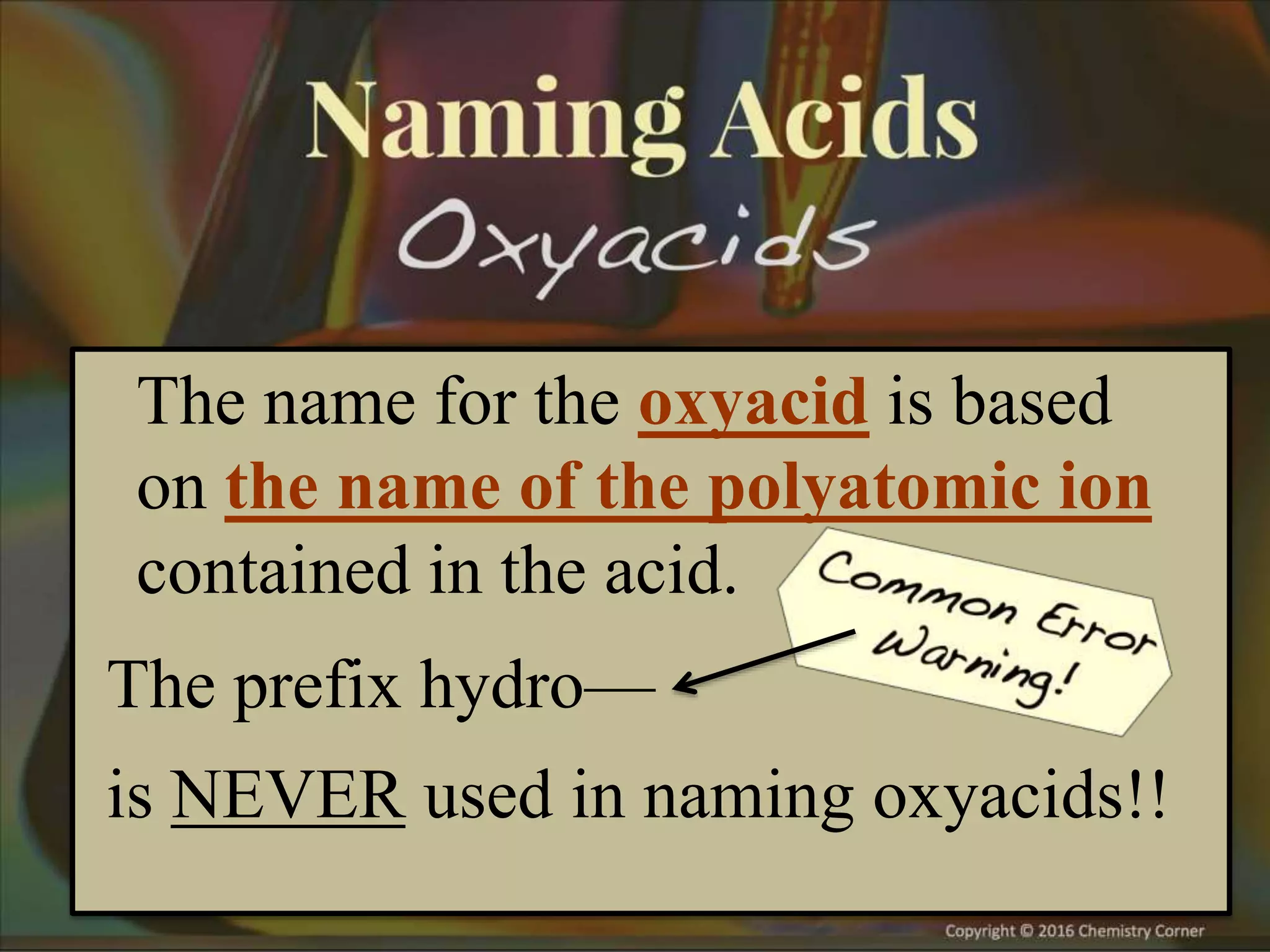 2 Acids Hydrates PowerPoint.pptx | Chemistry | Science