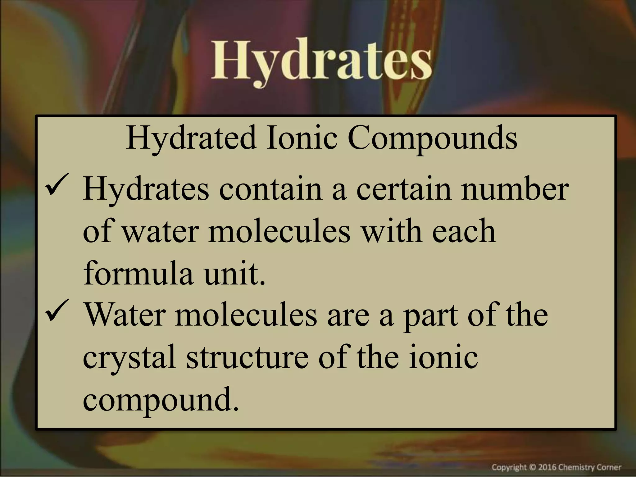 2 Acids Hydrates PowerPoint.pptx | Chemistry | Science
