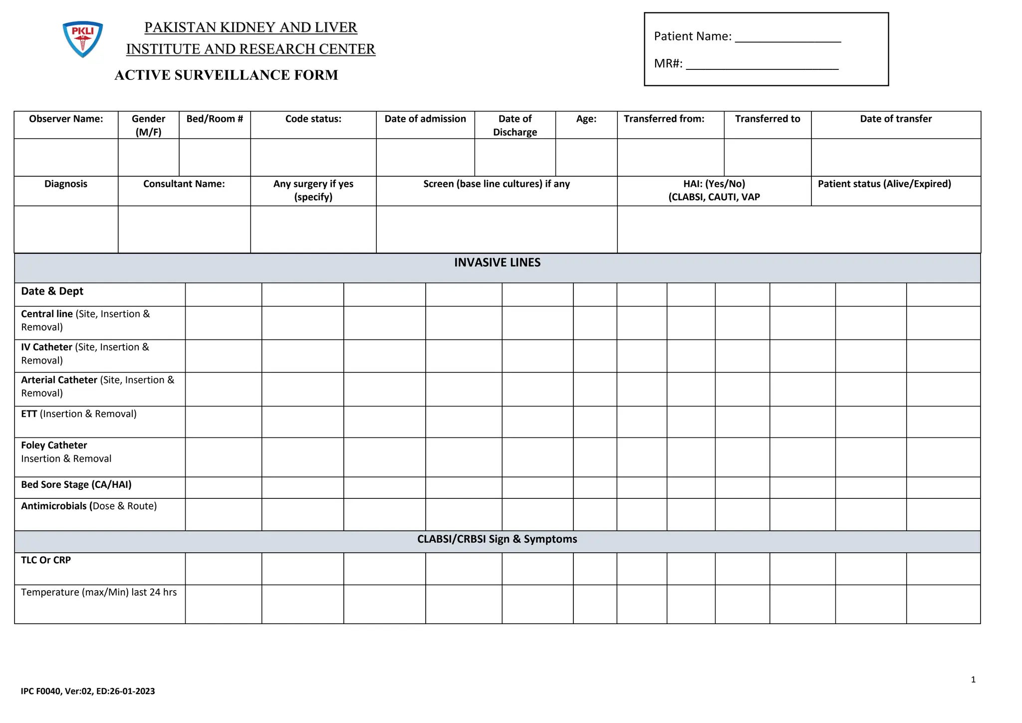 Active Surveillance Form for history .pdf