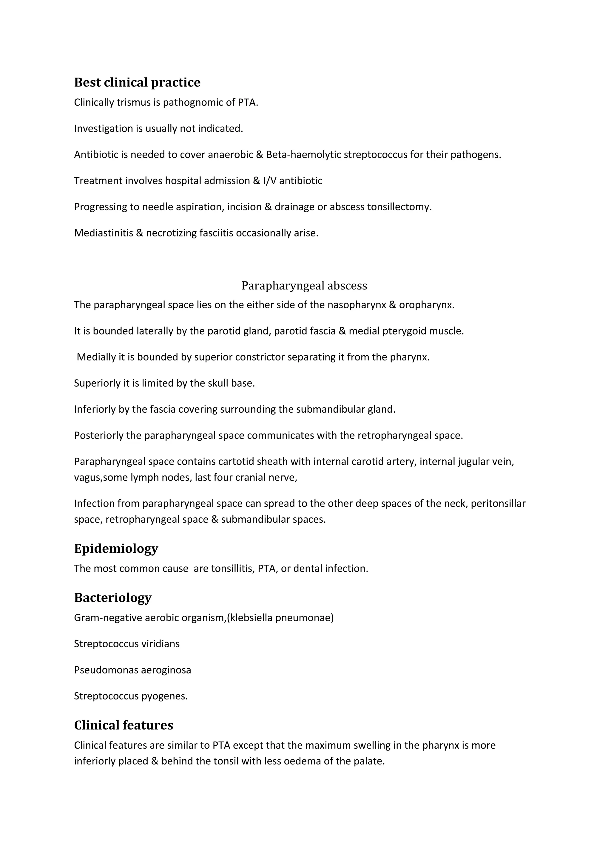 2)acute &chronic pharyngeal abscess | DOC