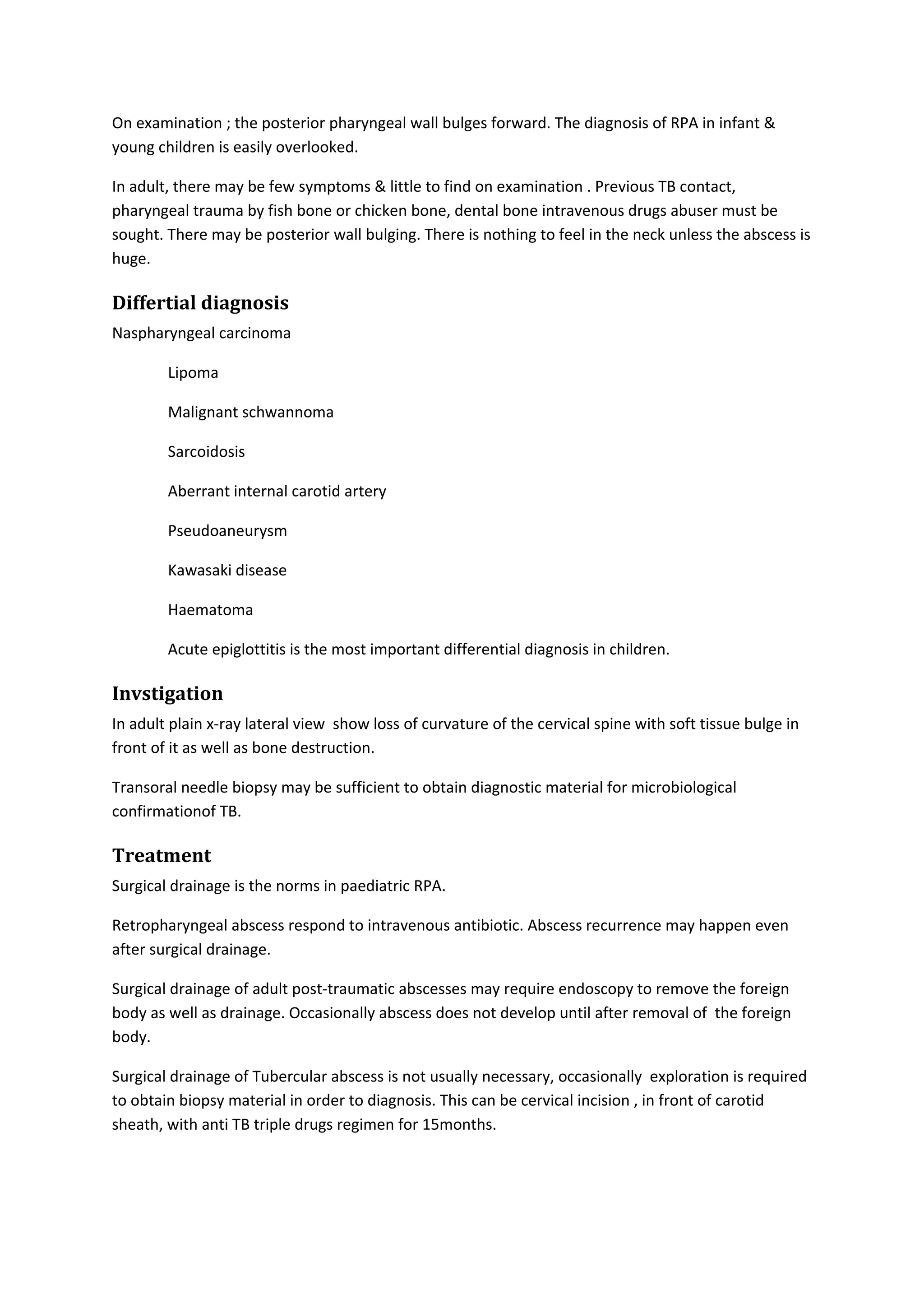 2)acute &chronic pharyngeal abscess | DOC