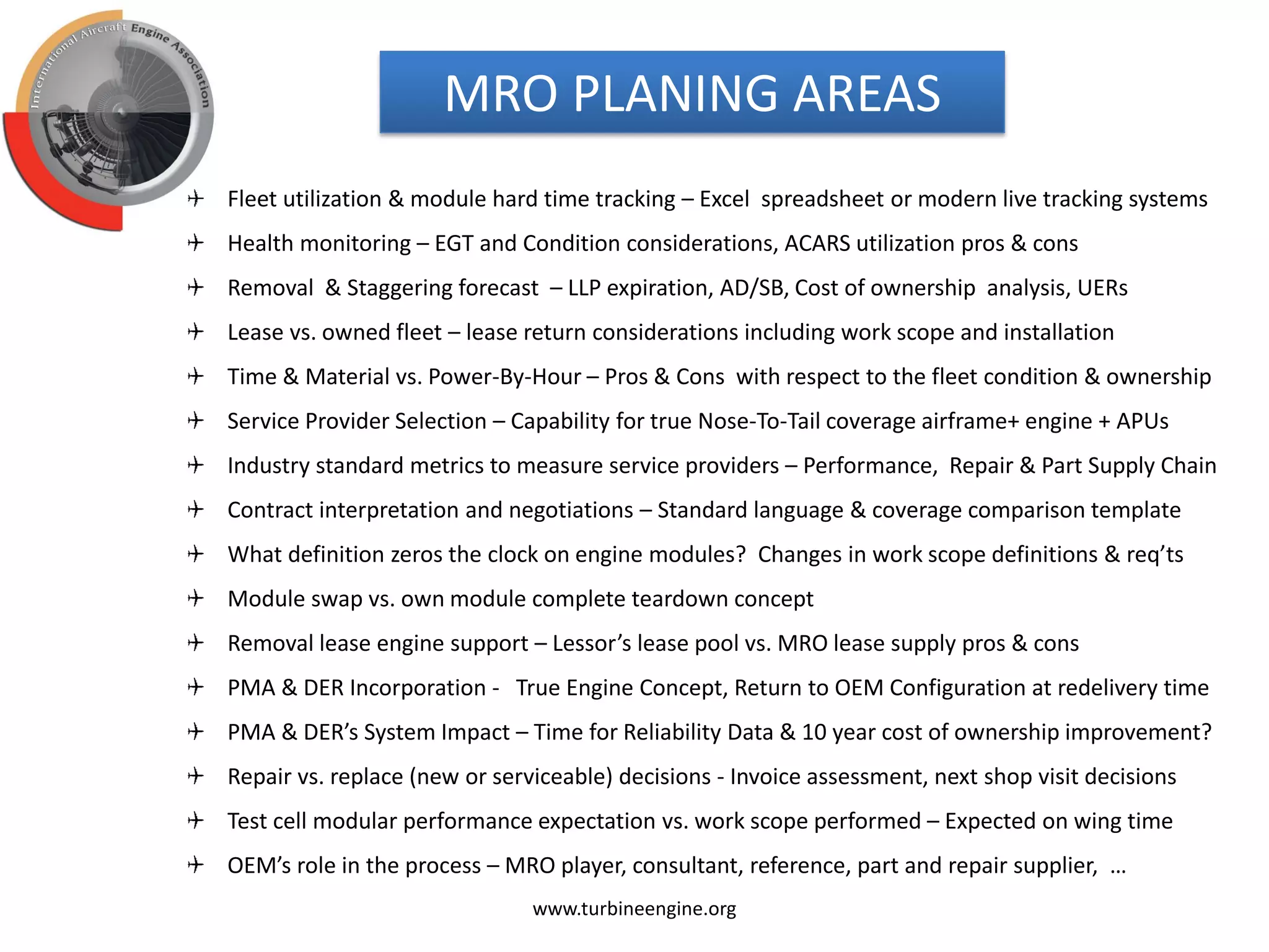 IAEA - ENGINE MRO PLANNING 04032012 | PDF