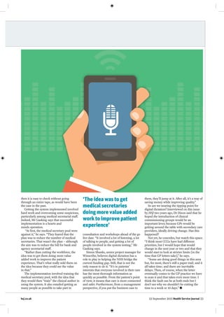 HSJ Article Digital Dictation | PDF | Healthcare Industry | Industries