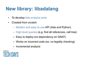Tech Days 2015: AdaCore Roadmap | PPT