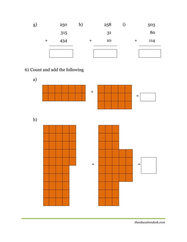 Maths: Addition Worksheet (CBSE Grade II) | PDF | Homework and Study ...