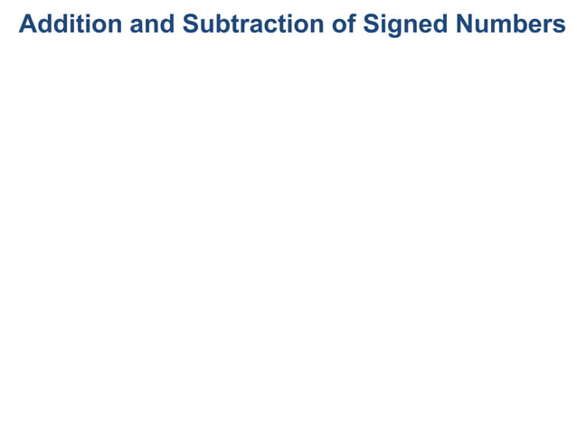 2 addition and subtraction of signed numbers 125s | PPTX