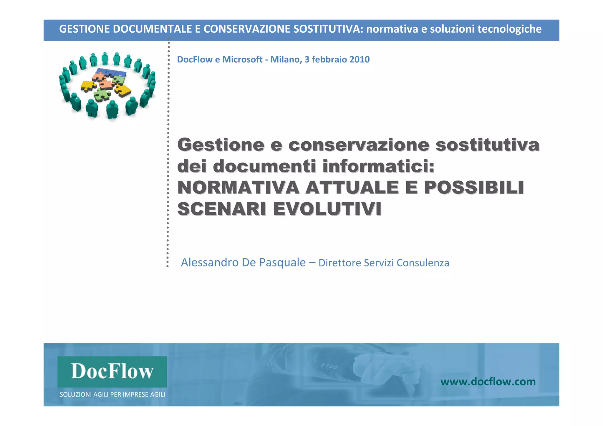 Gestione e conservazione sostitutiva dei documenti informatici ...