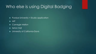 Digital Badging | PPTX