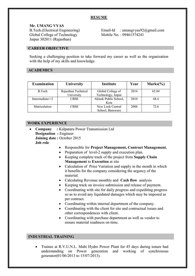 UMANG Resume | PDF