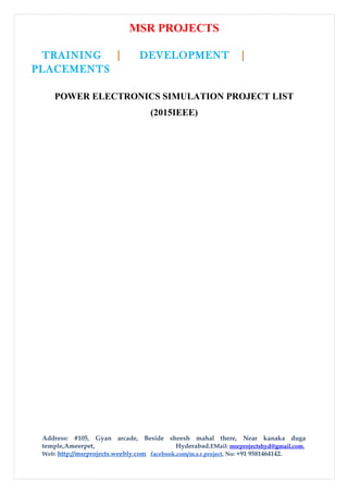 msr projects list new POWERELECTRONICS 2015 | PDF