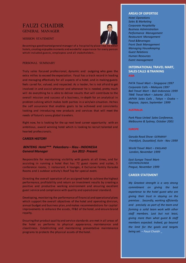 Fauzi Chaidir CV 2015 | PDF