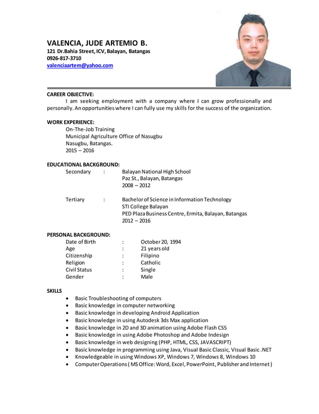 MYRESUME | DOCX | Technology & Computing