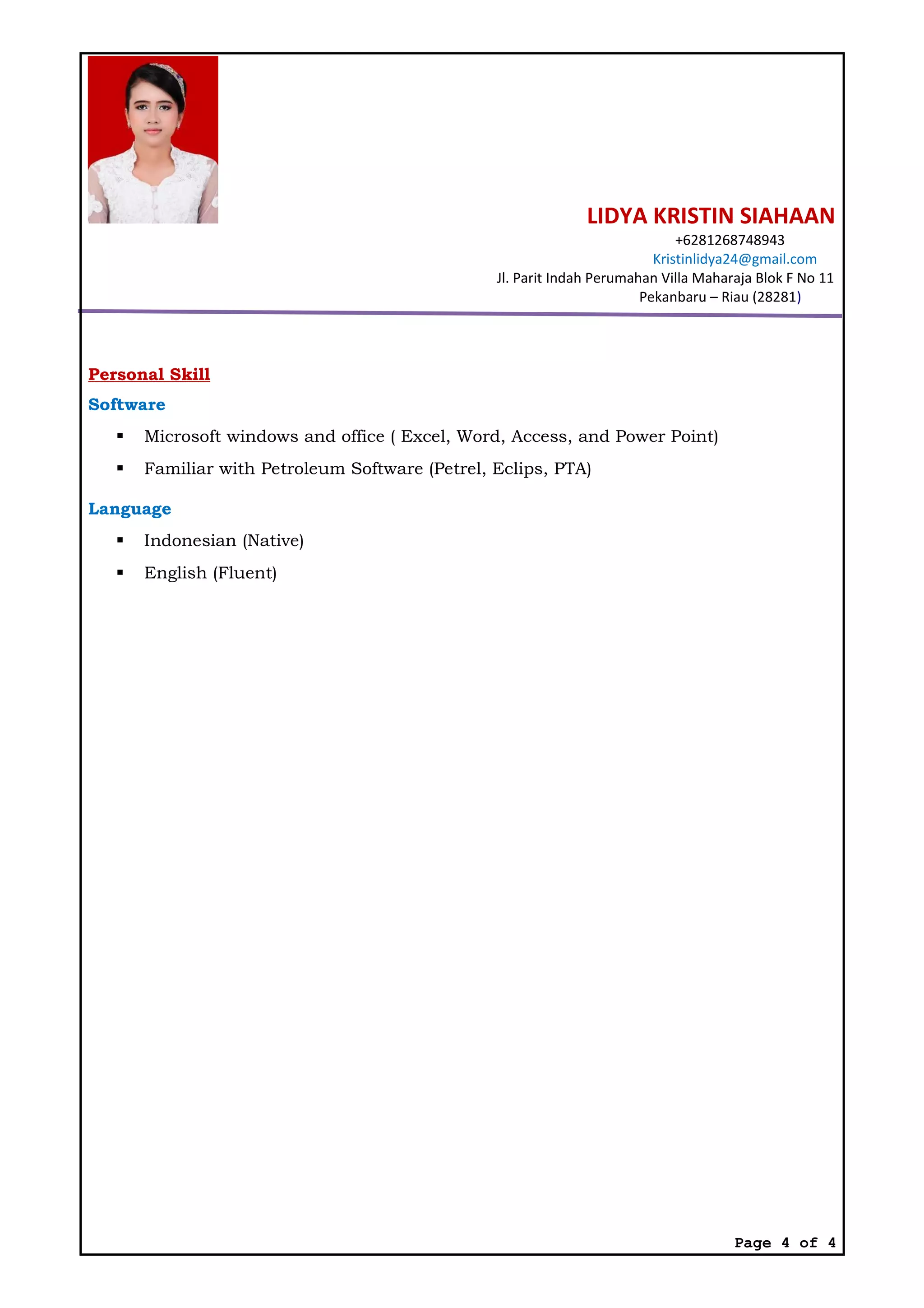 CV Lidya Kristin | DOC
