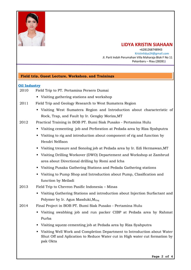 CV Lidya Kristin | DOC