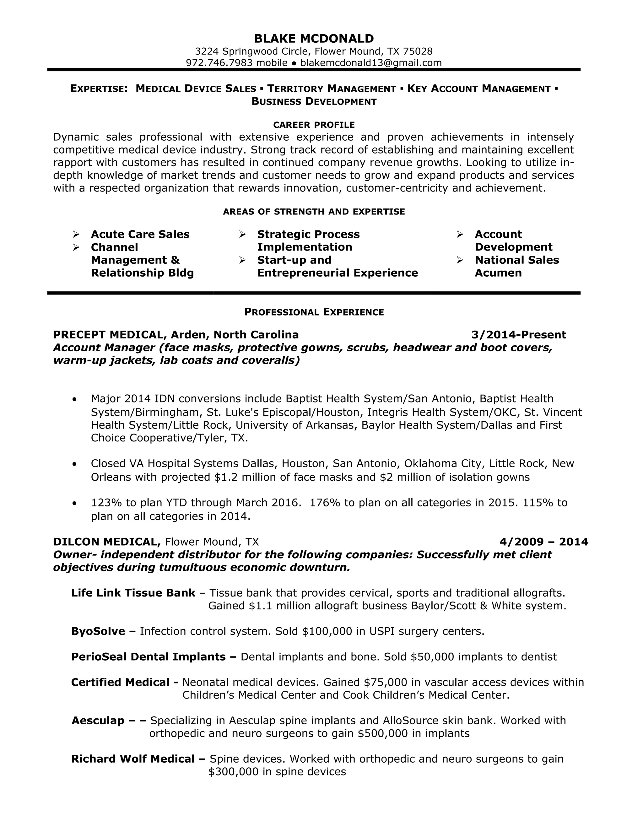 Blake McDonald's Resume 2016.1 | DOC