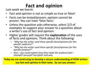 Fact and Opinion | PPT