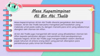 PPT ALI BIN ABI THALIB - FARISAH SHABRINA - 2A | PDF