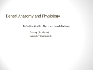 Anatomy of tooth | PDF