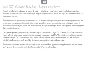 2 age loc galvanic body spa manual de utilizare | PPT