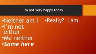 Agreeing and Disagreeing | PPTX