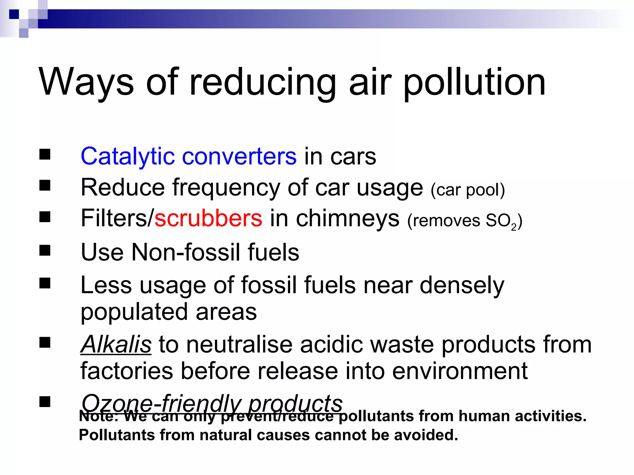 Chapter 22 Our Impact on the Ecosystem Lesson 2 - Air pollution | PPT
