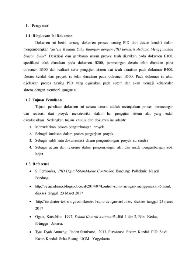 Sistem Kendali Suhu Ruangan dengan PID Berbasis Arduino Menggunakan Sensor Suhu Elektronika ...