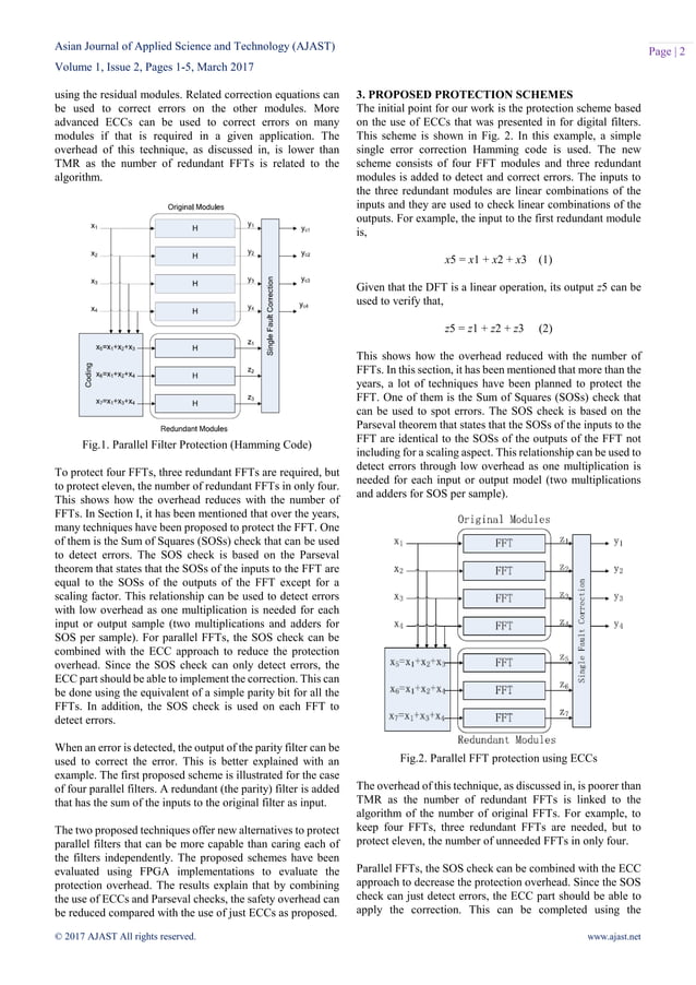 Design and Implementation of Fault Tolerant Parallel FFTs using Error ...