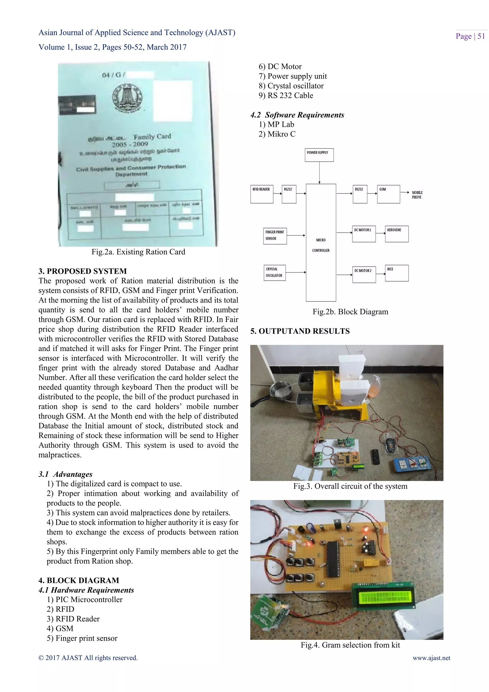 Ration Material Distribution and Stock Information Interchange using Finger Print | PDF