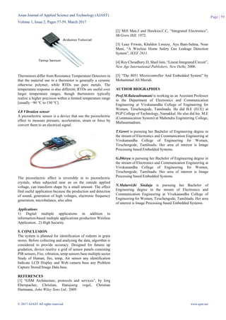 Industrial Safety Measurement using Sensors and Voice Announcement | PDF