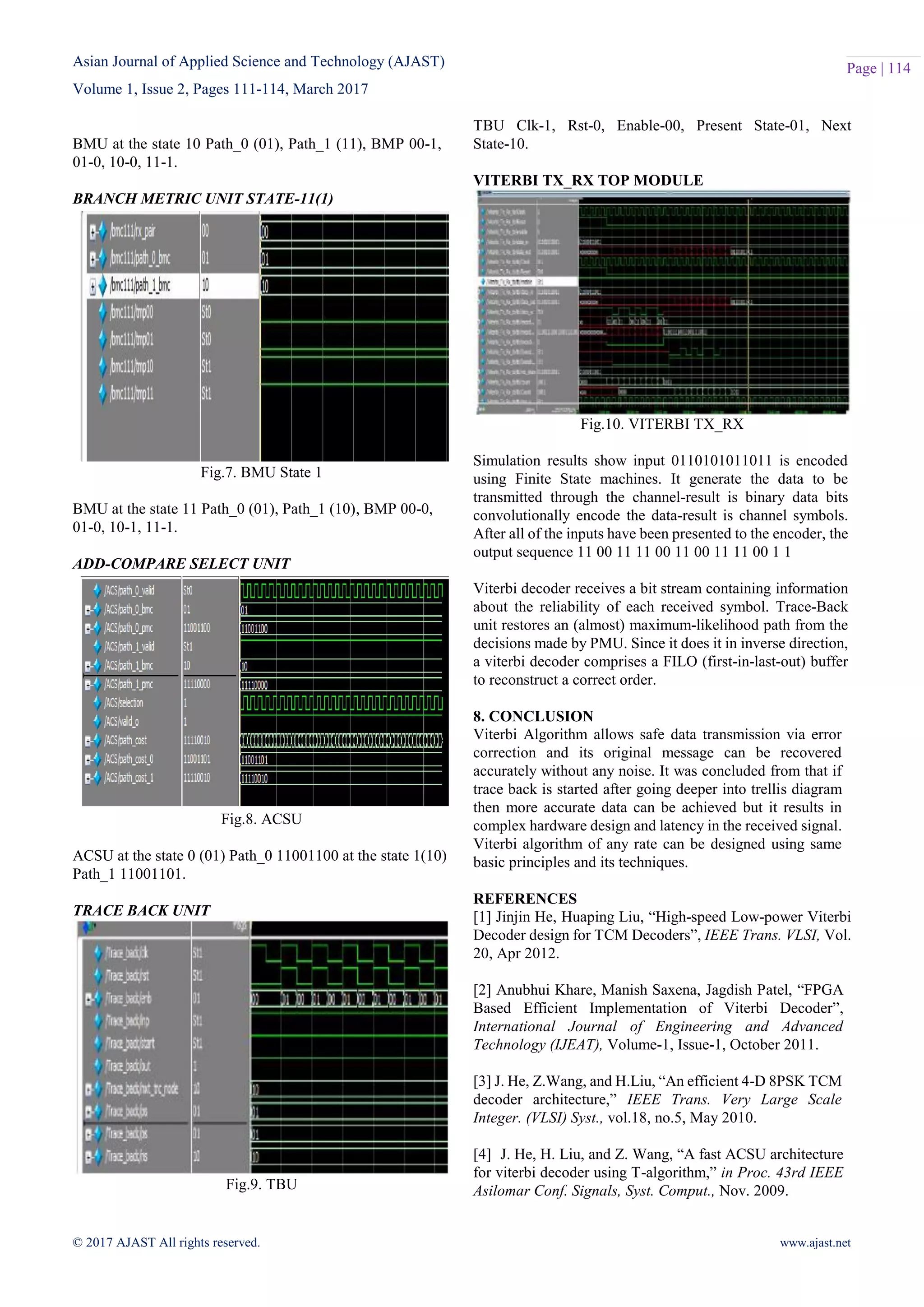 An Efficient Low Power Convolutional Coding With Viterbi Decoding Using Fsm Pdf 
