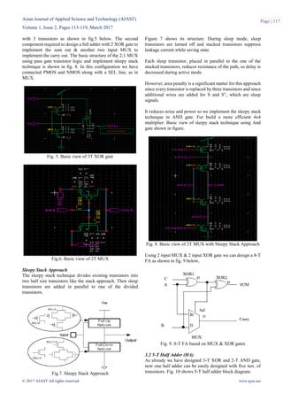 Design of Power Efficient 4x4 Multiplier Based On Various Power Optimizing Techniques | PDF