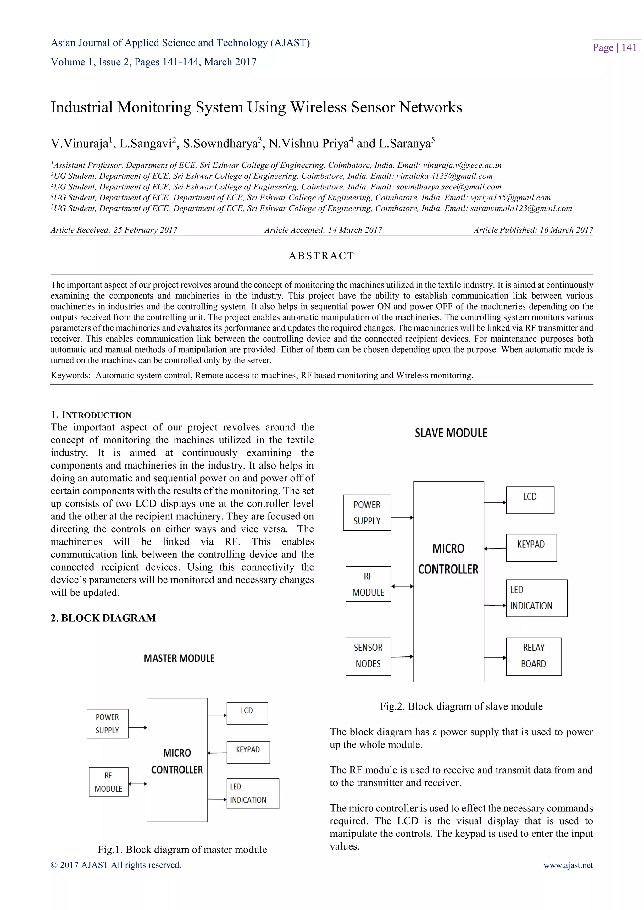 Industrial Monitoring System Using Wireless Sensor Networks Pdf