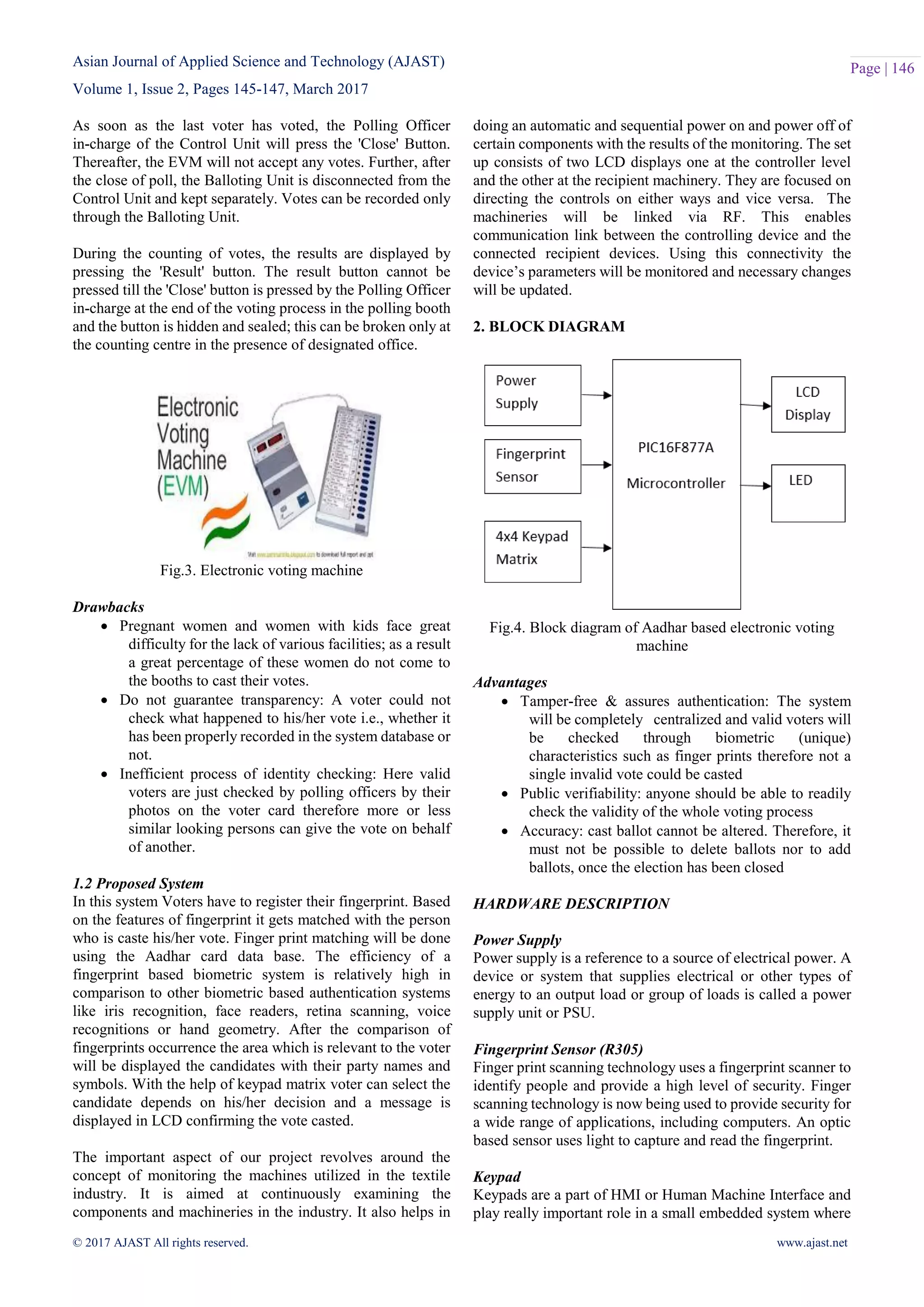Aadhar Based Electronic Voting Machine | PDF
