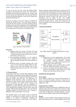Aadhar Based Electronic Voting Machine | PDF