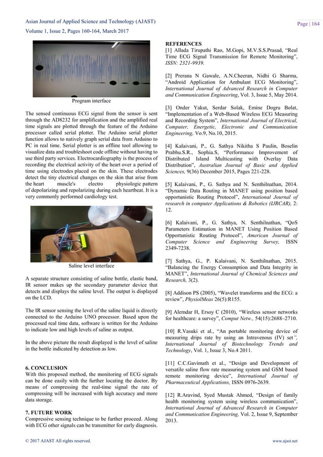 Real Time ECG and Saline Level Monitoring System Using Arduino UNO Processor | PDF | Heart and ...