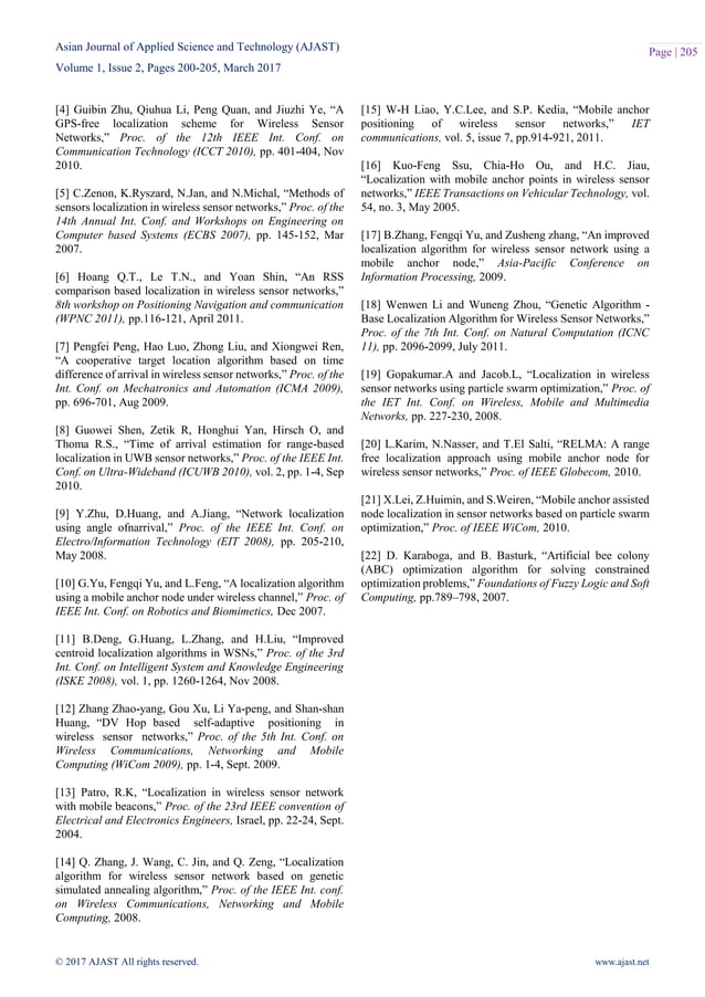 Artificial Bee Colony algorithm for Localization in Wireless Sensor Networks | PDF