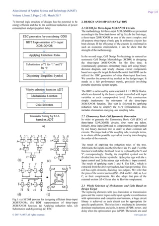 Design of Three-Input XOR/XNOR using Systematic Cell Design Methodology | PDF