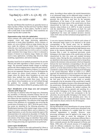 Automatic Segmentation of the Lumen of the Carotid Artery in Ultrasound B-mode Images | PDF