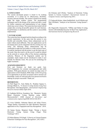 Implementation of Biometric Based Electoral Fraud Desisting System | PDF | Computer Peripherals ...