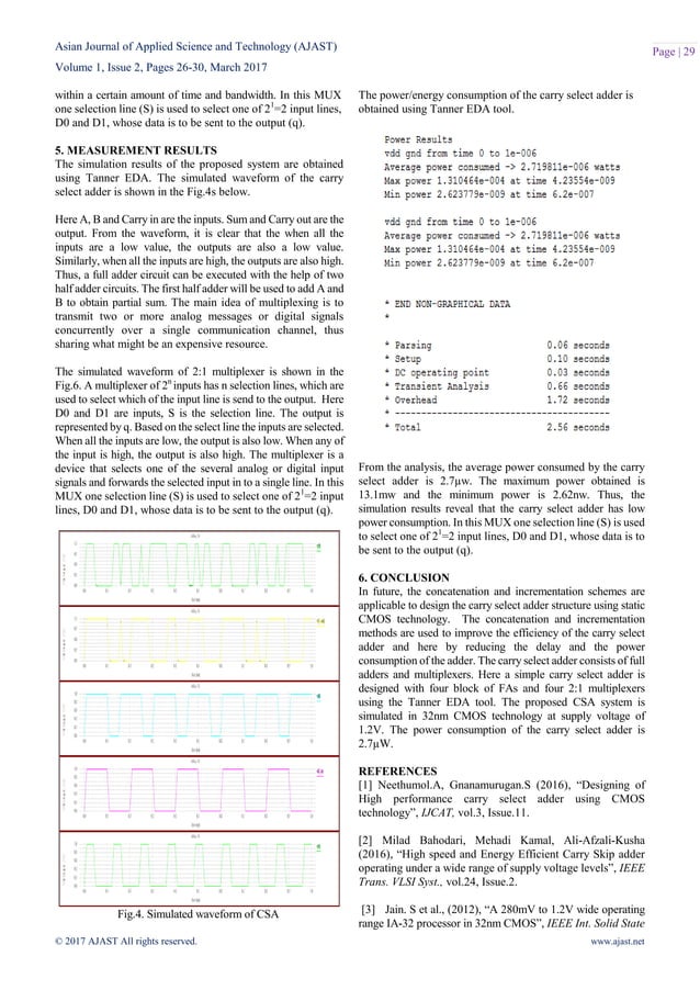 Design of Low Power Energy Efficient Carry Select Adder Using CMOS Technology | PDF